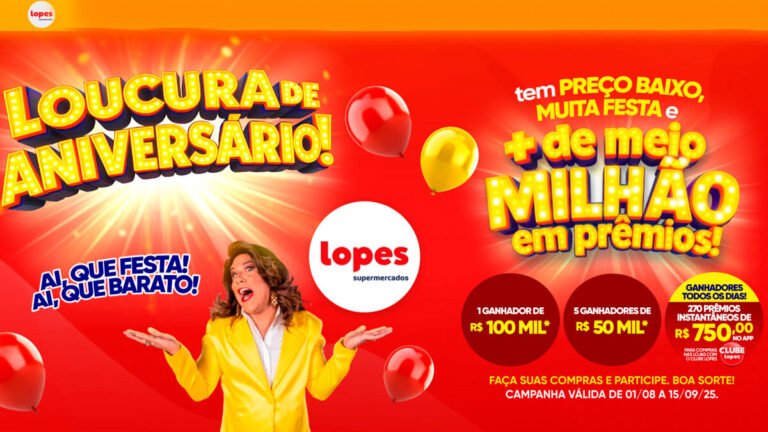 Ganhadores e Resultado da Promoção Lopes Supermecados 2025 Aniversário